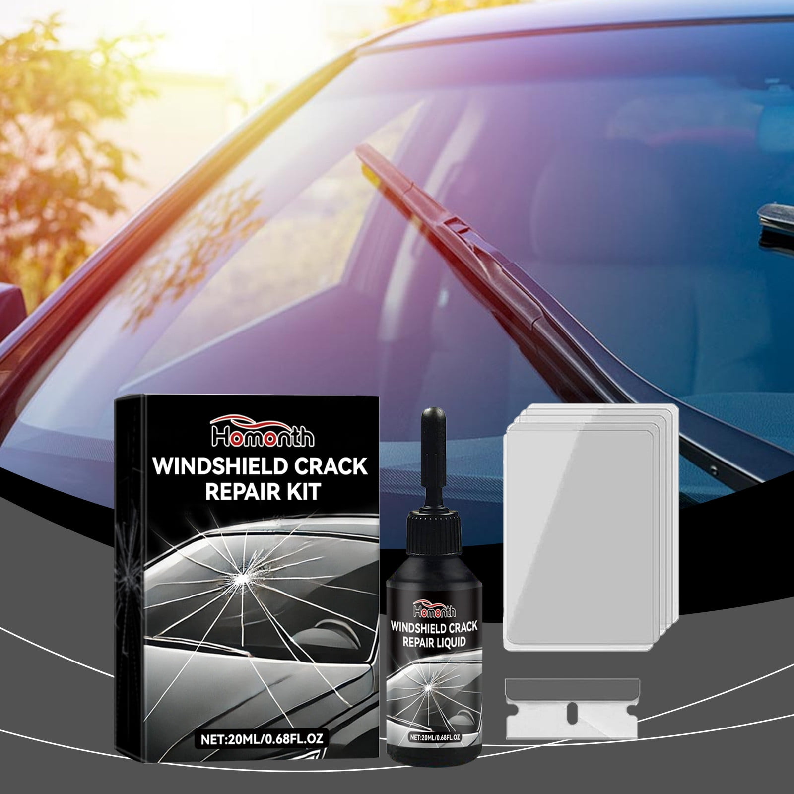 Windshield Repair Kit New Arrivals Glass Repair Liquid for Cracks ...