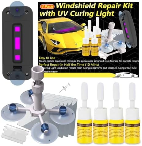 Windshield Repair Kit, Windshield Crack Repair Kit 4 Pack, Windscreen ...