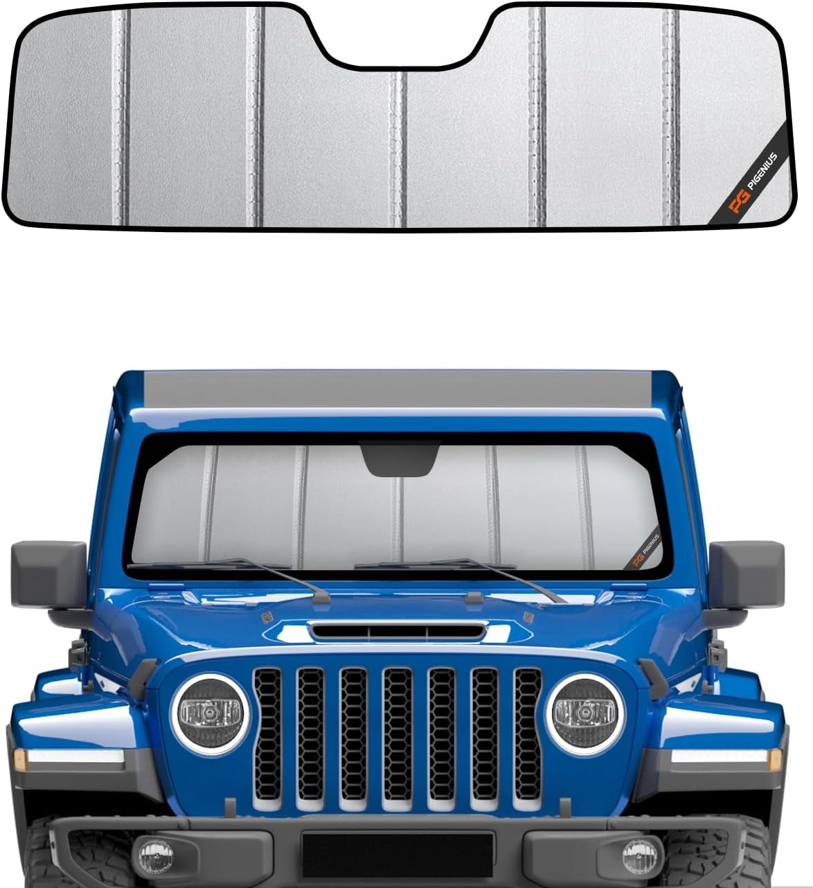 Windshield Shade for Jeep Wrangler JL 2018-2025, Gladiator 2020-2025 ...