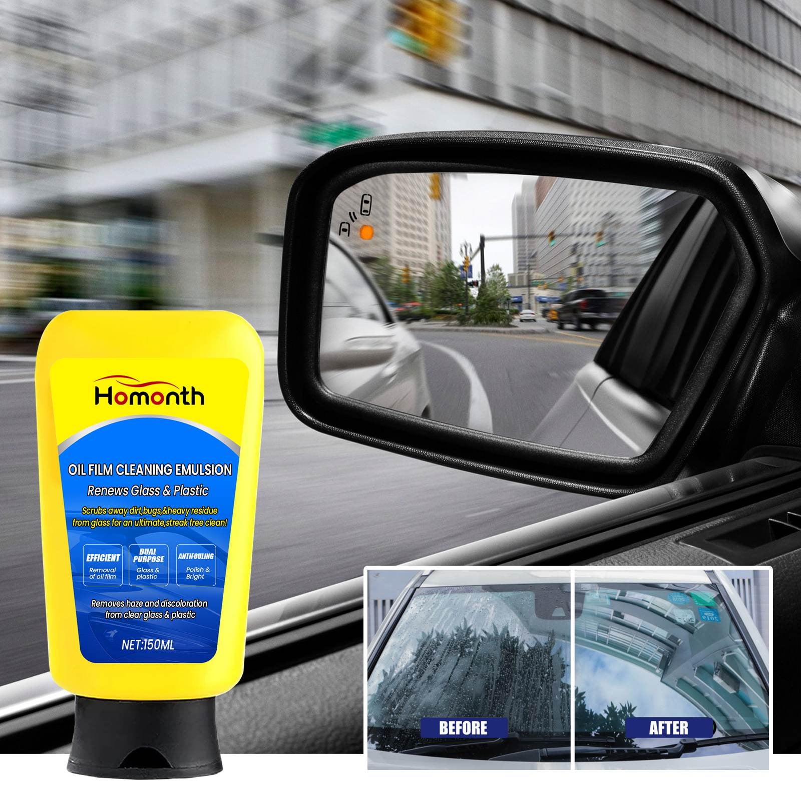 Windshield Streak Remover, Glass Cleaner, 150ml Bottle, Non-Toxic ...