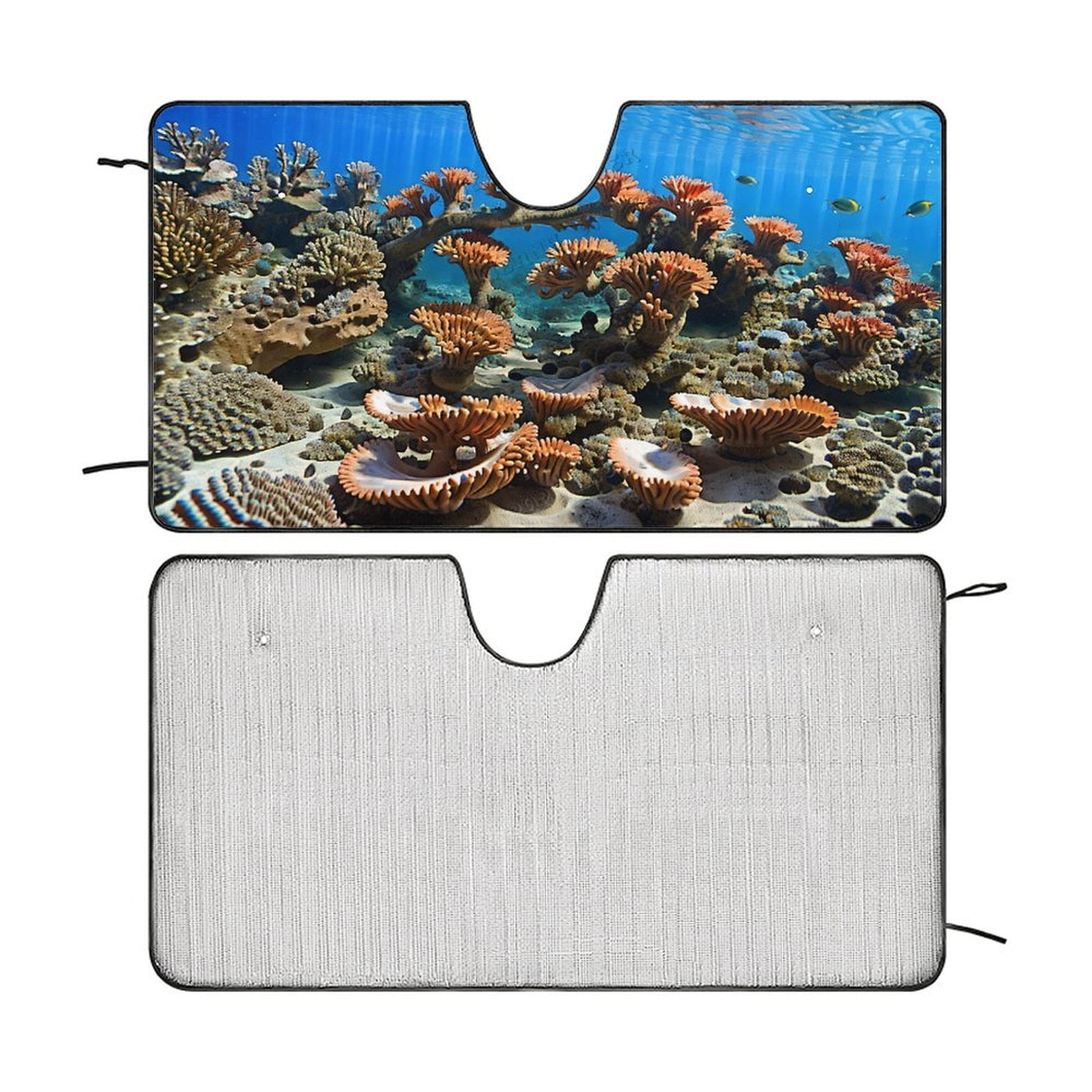 Windshield Sun Shade -Beach Design Foldable Car Front Window Sunshade ...