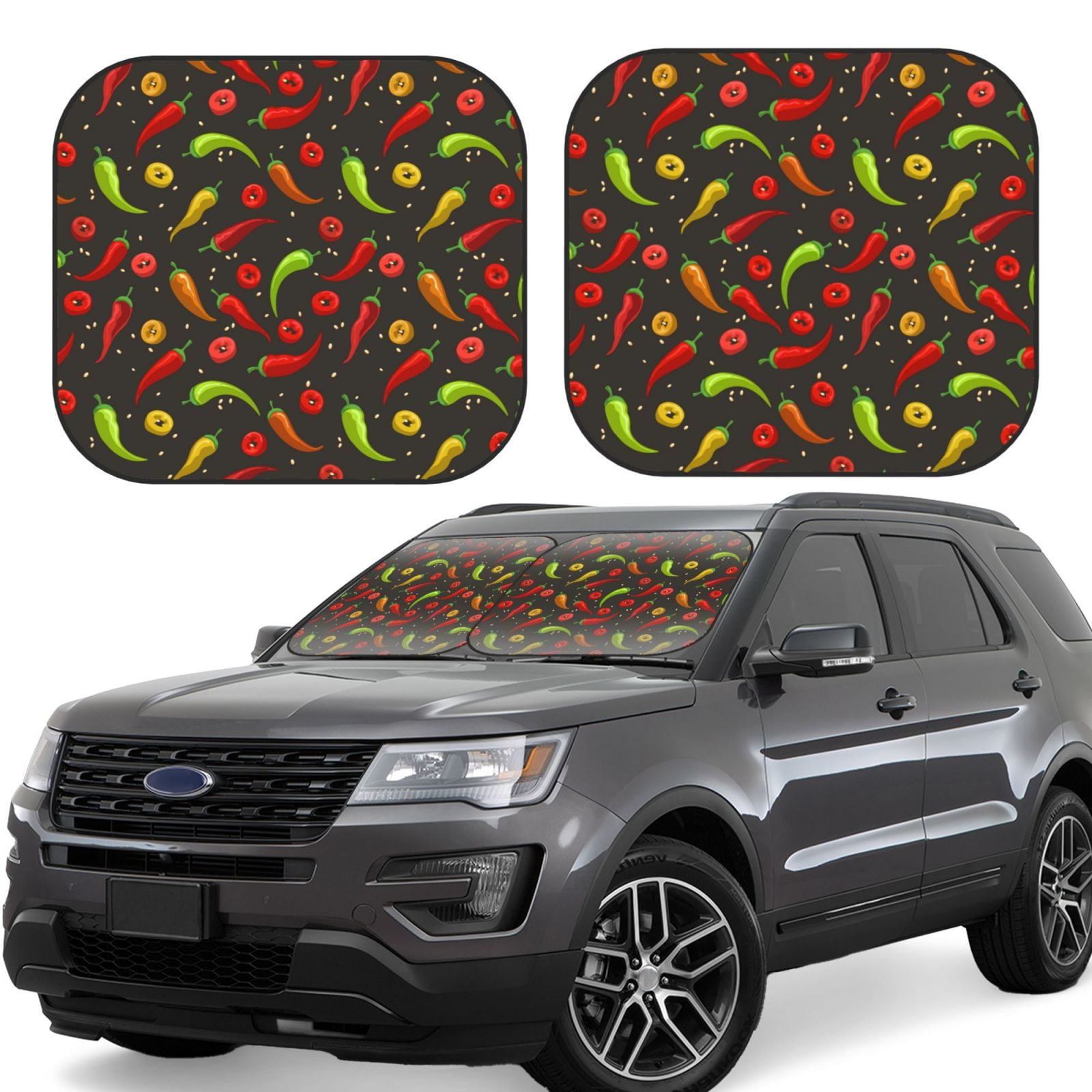 Windshield Sun Shade, Bell Pepper Colors Foldable Car Sun Shade ...