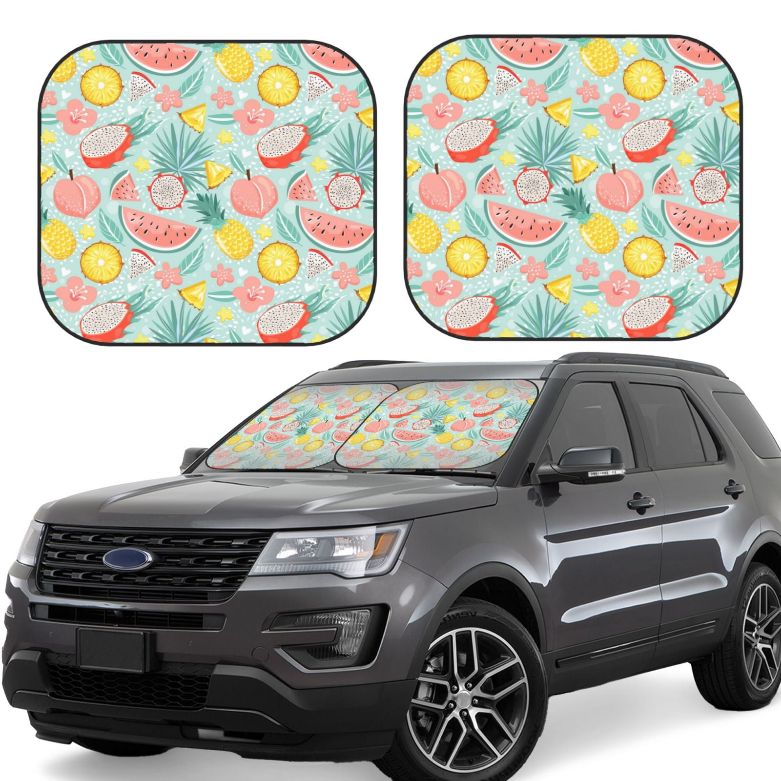 Windshield Sun Shade, Bright Peach Foldable Car Sun Shade Windshield ...