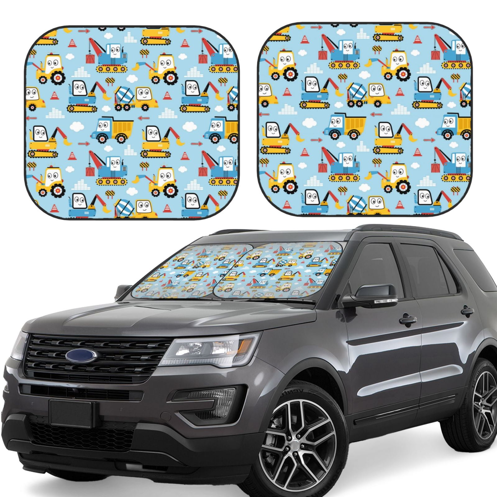 Windshield Sun Shade, Building Truck Foldable Car Sun Shade Windshield ...