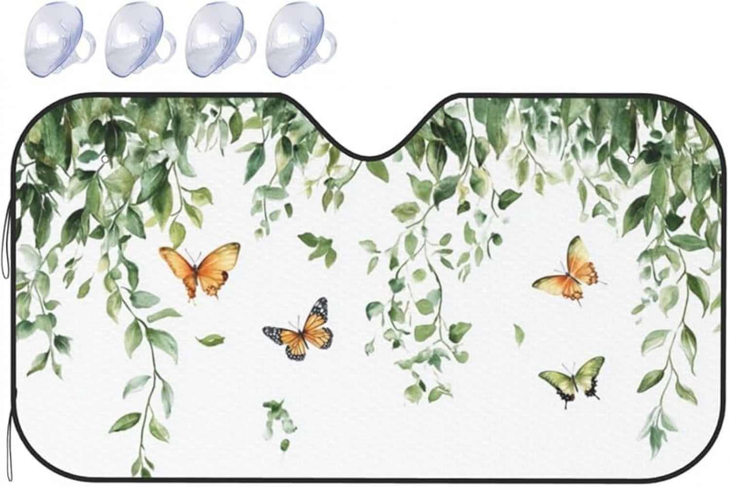 Windshield Sun Shade Butterfly Magic Flower Car Front Window Sunshade ...
