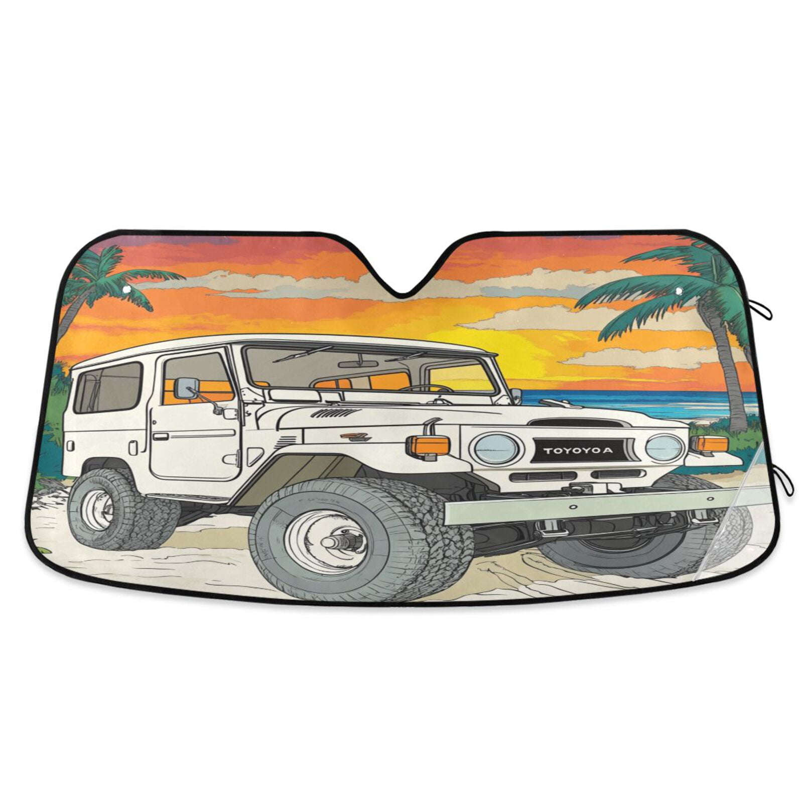 Windshield Sun Shade for Cars, 55"x27.6" Foldable Car Sun Shade with ...