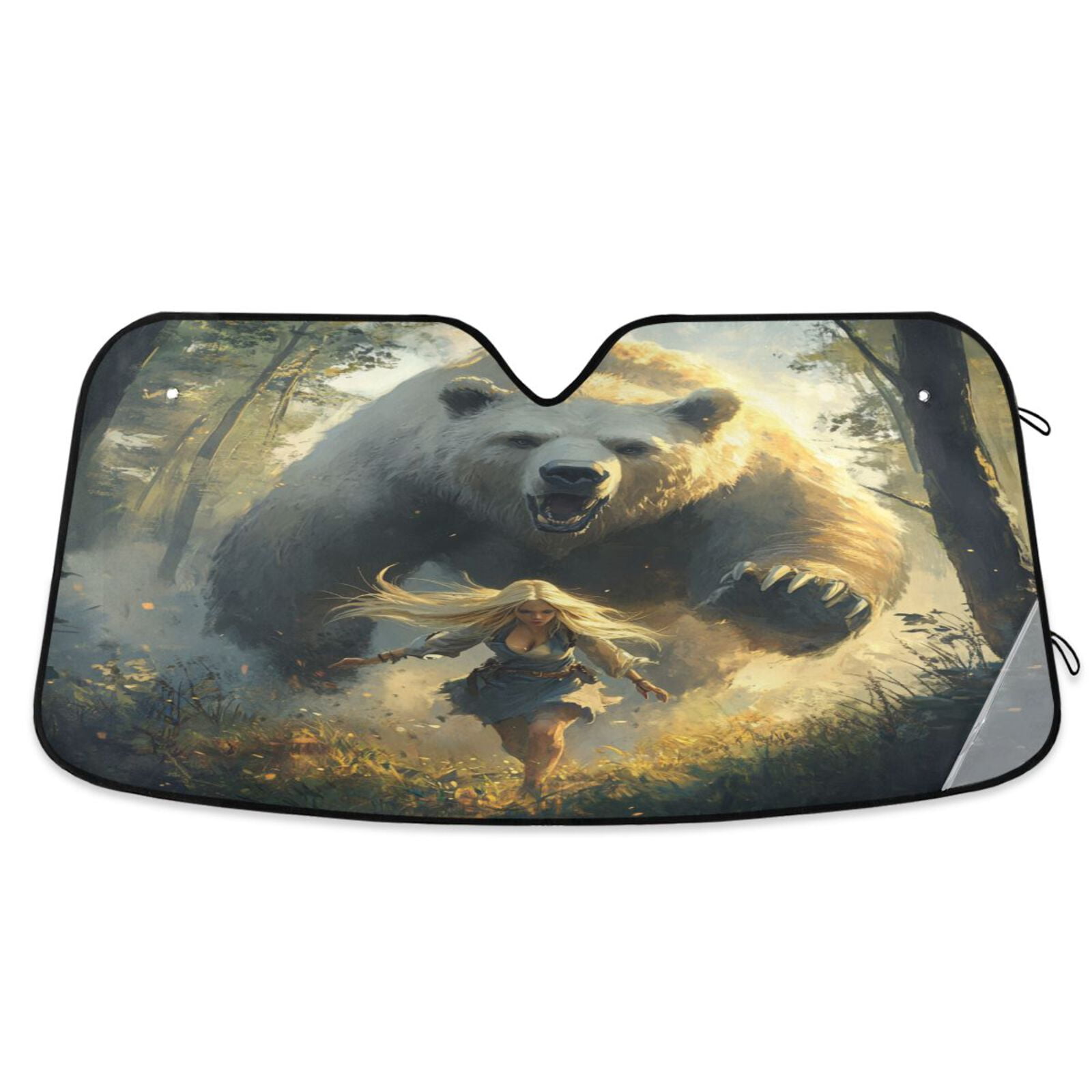 Windshield Sun Shade for Cars, 55"x27.6" Foldable Car Sun Shade with ...