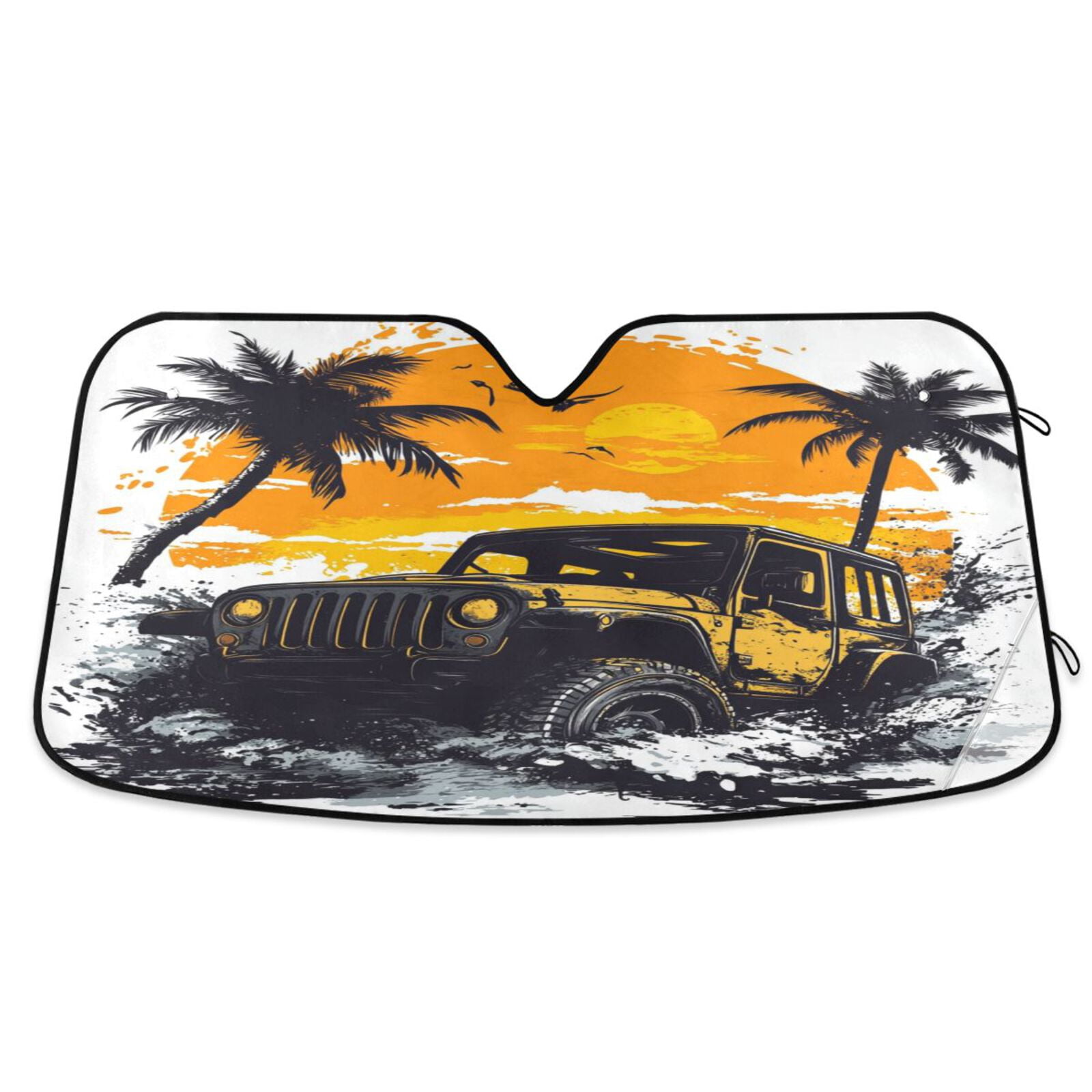 Windshield Sun Shade for Cars, 55"x27.6" Foldable Car Sun Shade with ...