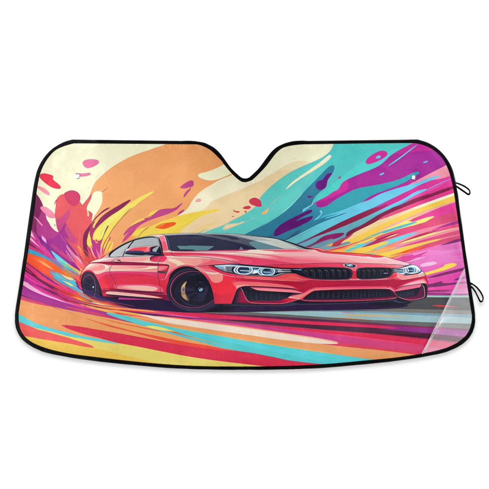 Windshield Sun Shade for Cars, 55"x27.6" Foldable Car Sun Shade with ...