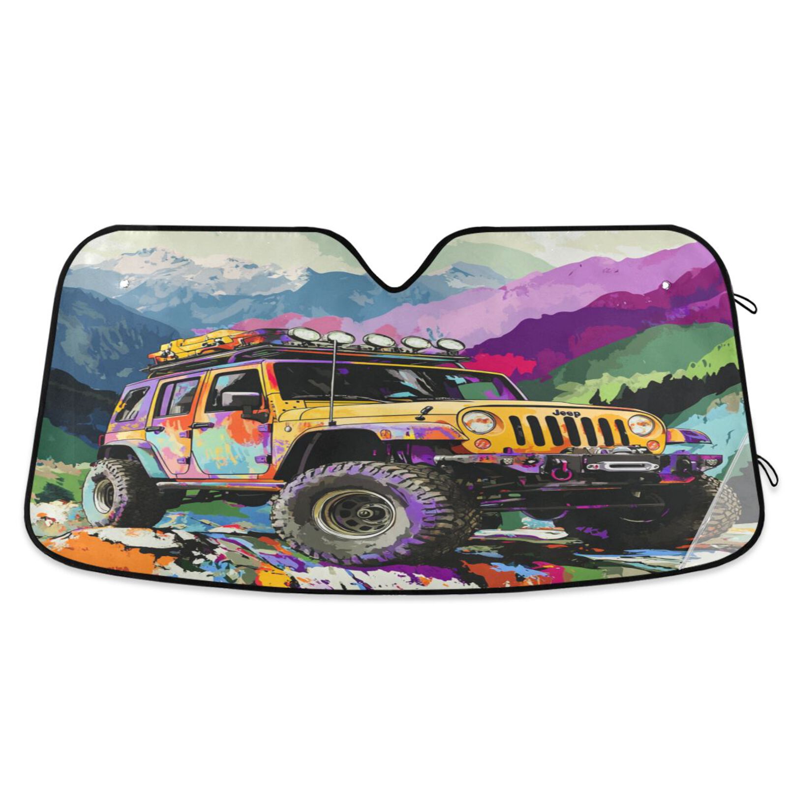 Windshield Sun Shade for Cars, 55"x27.6" Foldable Car Sun Shade with ...
