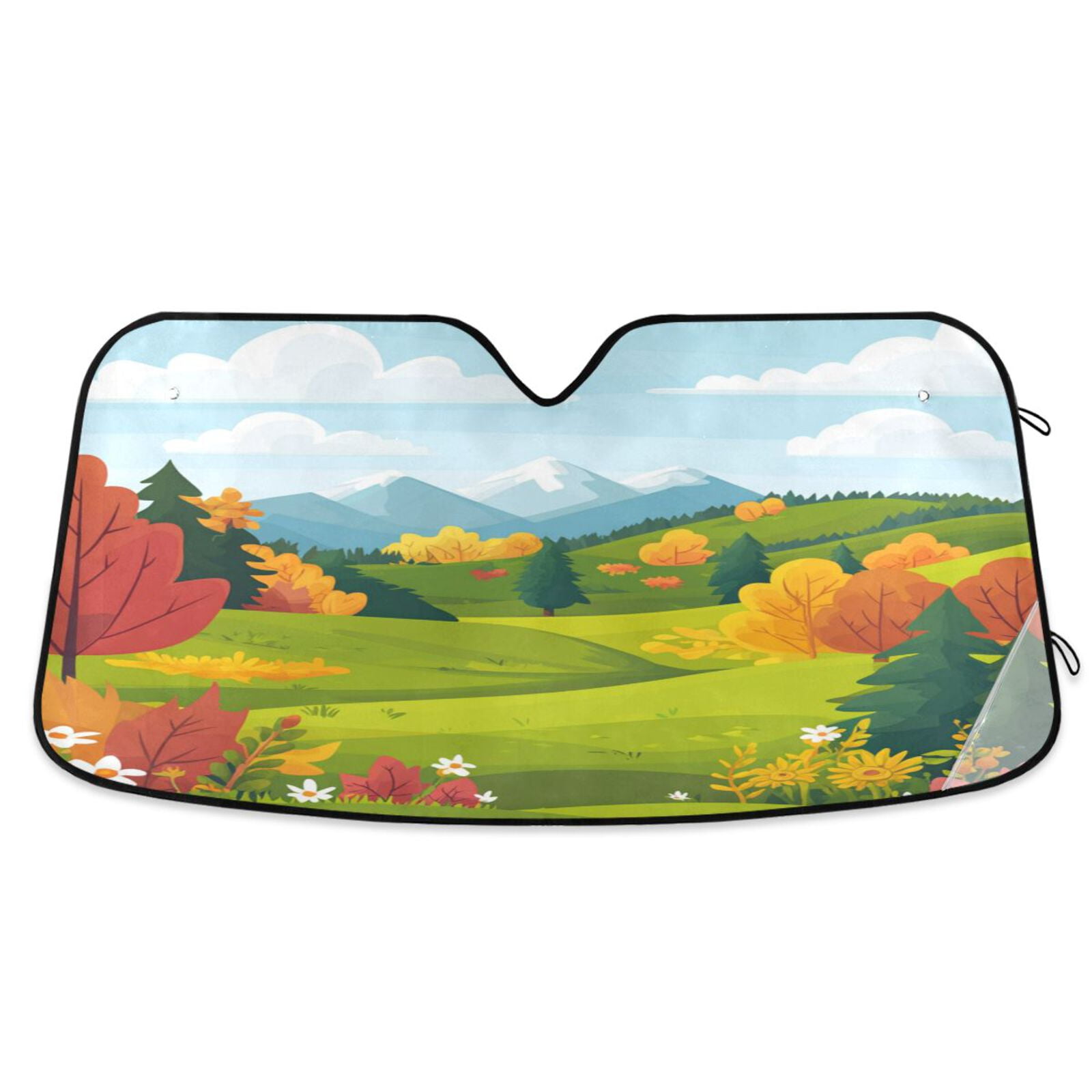 Windshield Sun Shade for Cars, 55"x27.6" Foldable Car Sun Shade with ...