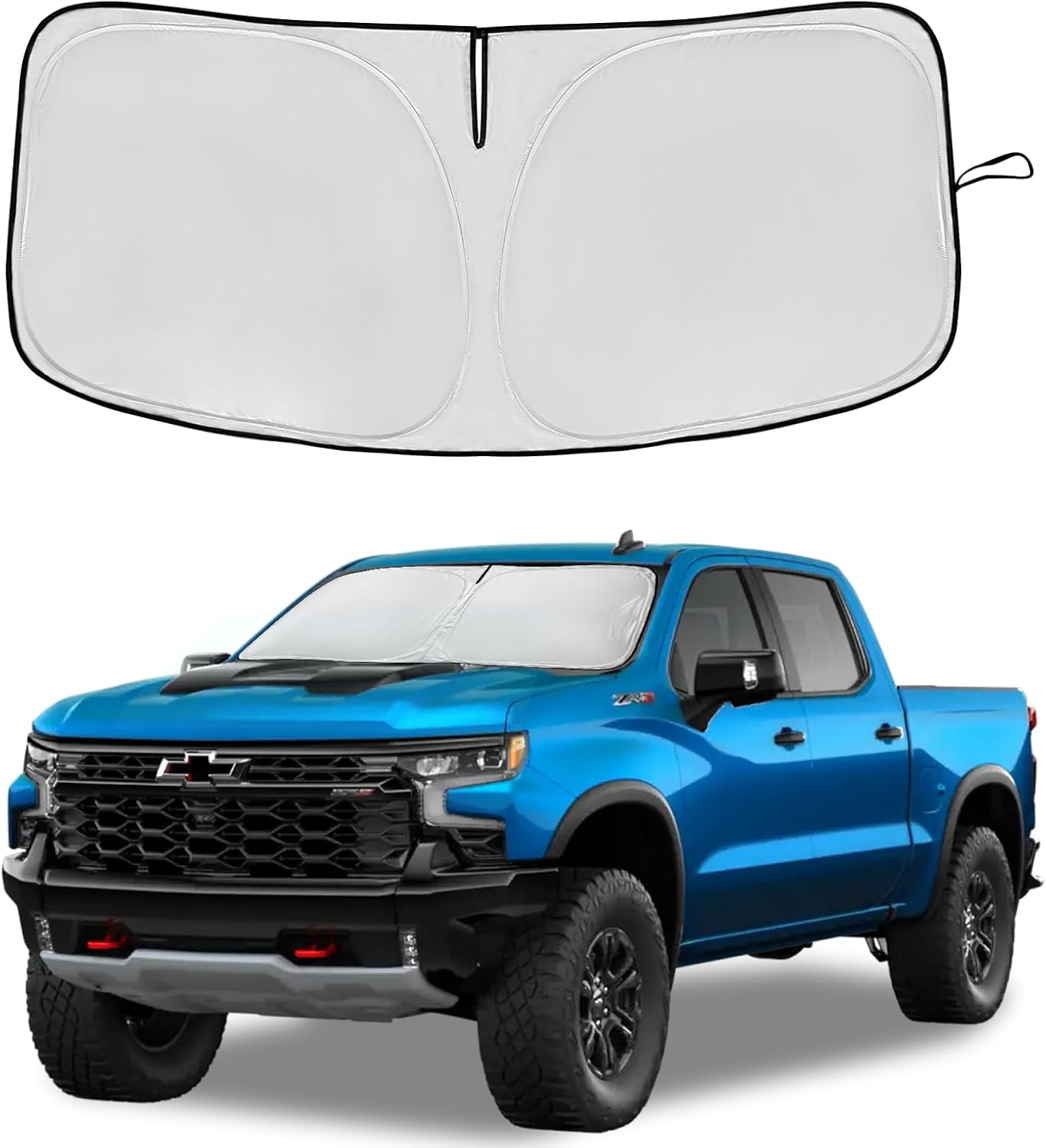 Windshield Sun Shade for Chevrolet/Chevy Silverado 1500 2019-2025 ...
