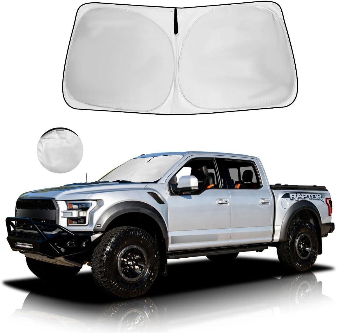 Windshield Sun Shade Custom Fit Ford F150 2021-2025 F-150 (Lariat, King Ranch, Platinum, XL XLT ...