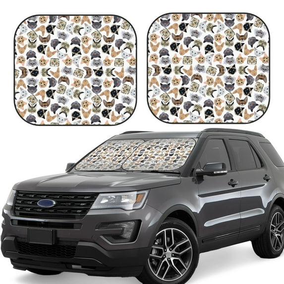 Windshield Sun Shade, Cute Cats A Foldable Car Sun Shade Windshield For ...
