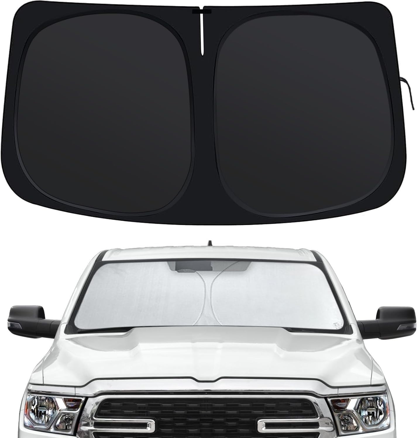 Windshield Sun Shade for Dodge RAM 1500 2019-2025, Front Window Shades ...