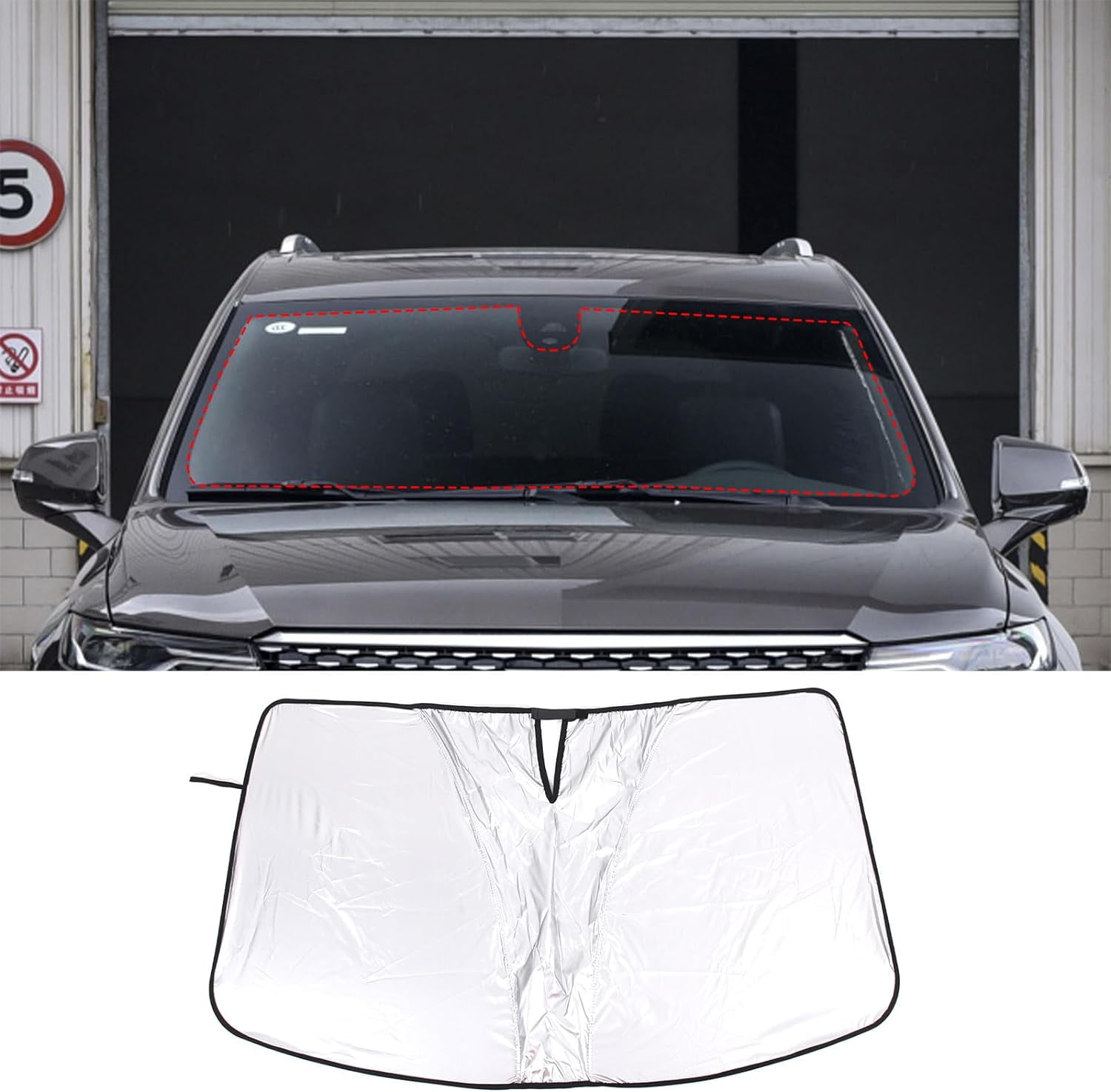 Windshield Sun Shade Fit for Cadillac XT6 2019-2024, Front Window ...