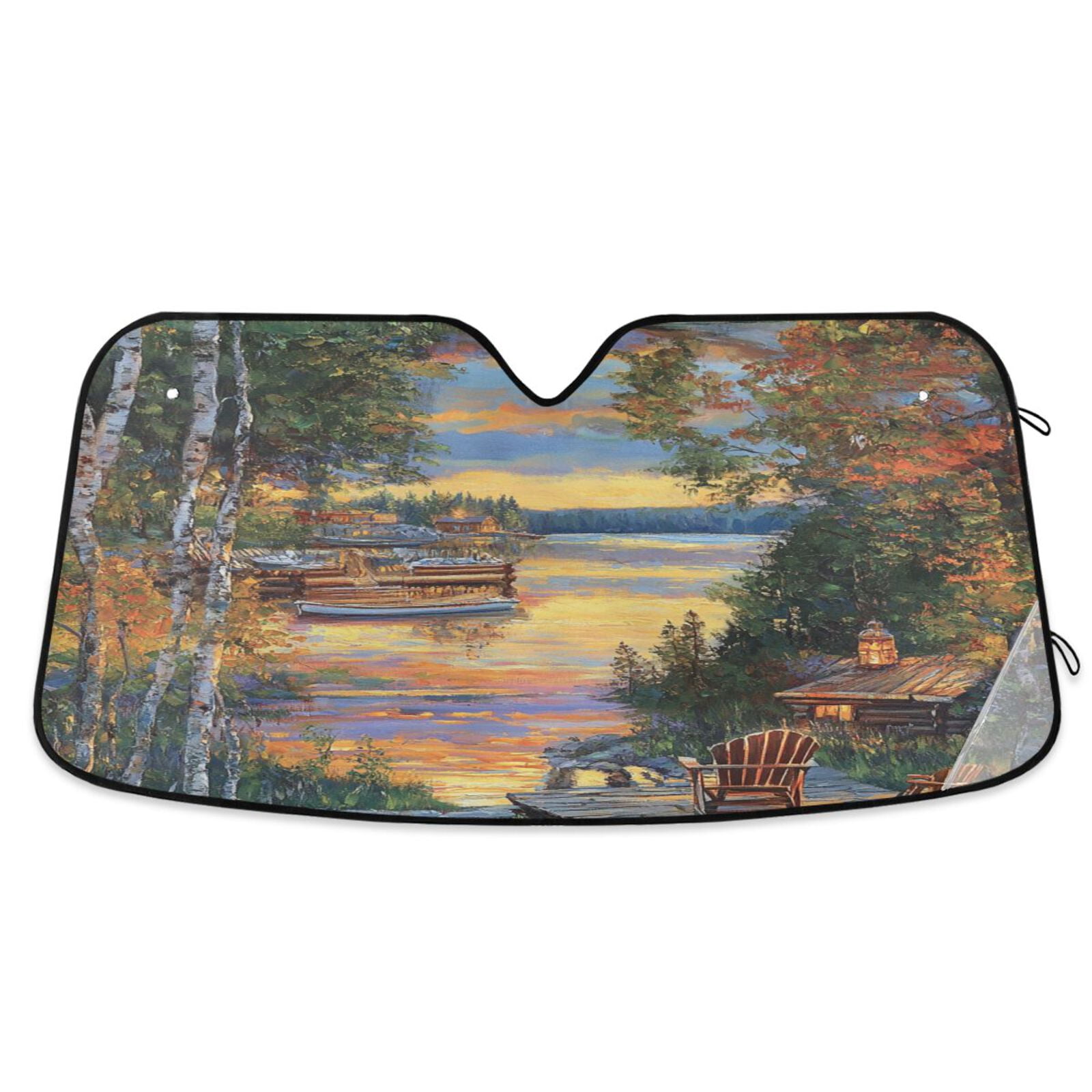 Windshield Sun Shade Foldable Car Sun Visor Blocks Max UV Rays for Most ...
