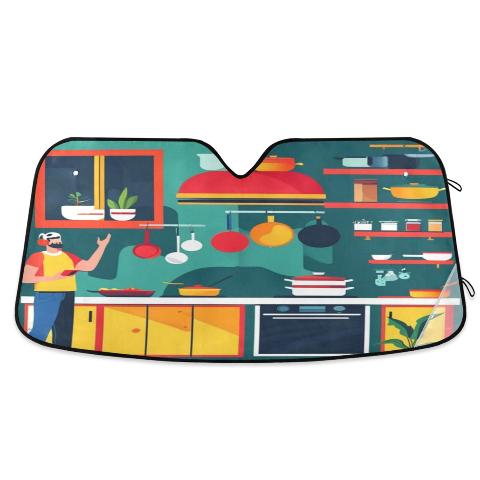 Windshield Sun Shade Foldable Car Sun Visor Blocks Max UV Rays for Most ...