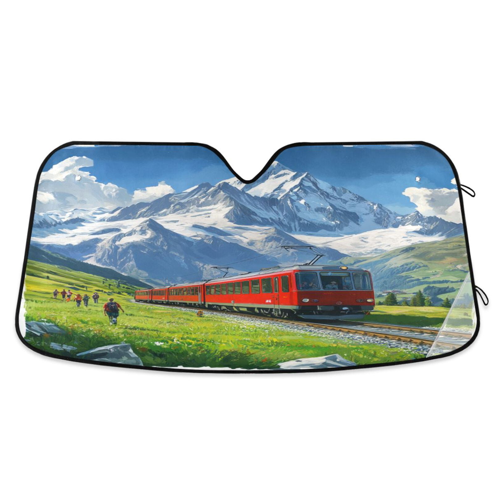 Windshield Sun Shade Foldable Car Sun Visor Blocks Max UV Rays for Most ...