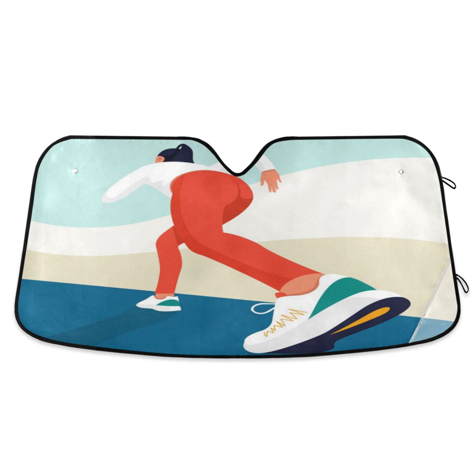 Windshield Sun Shade Foldable Car Sun Visor Blocks Max UV Rays for Most ...