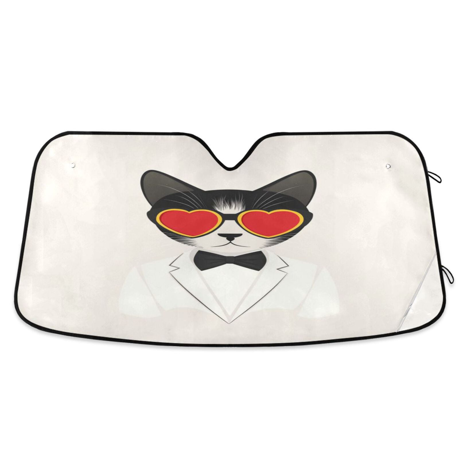 Windshield Sun Shade Foldable Car Sun Visor Blocks Max UV Rays for Most Sedans SUV Truck Small ...