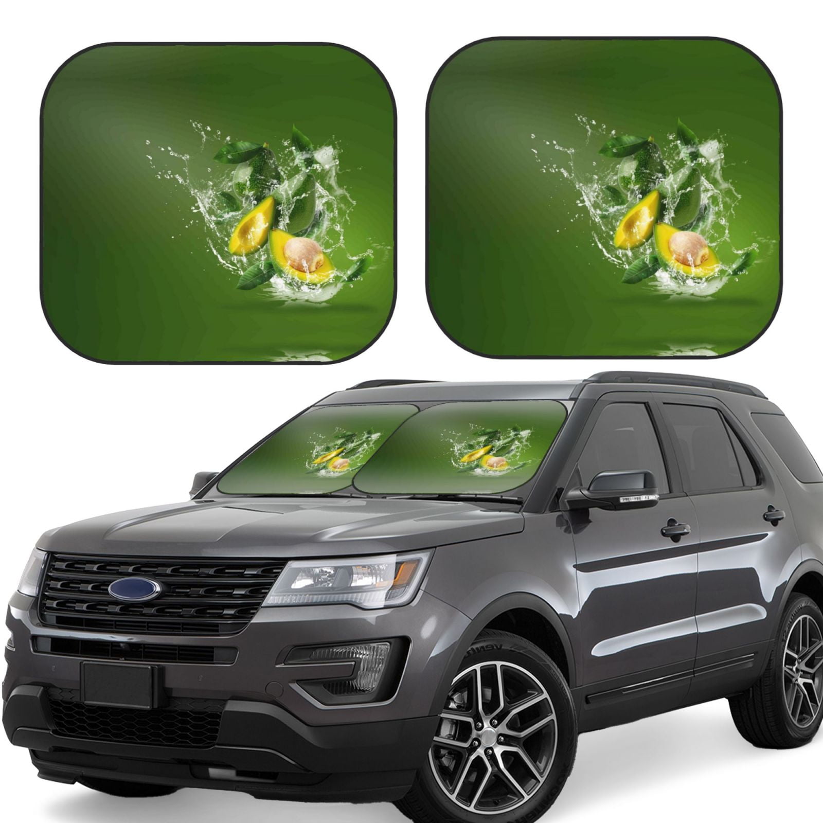 Windshield Sun Shade, Friut Avocado Foldable Car Sun Shade Windshield ...