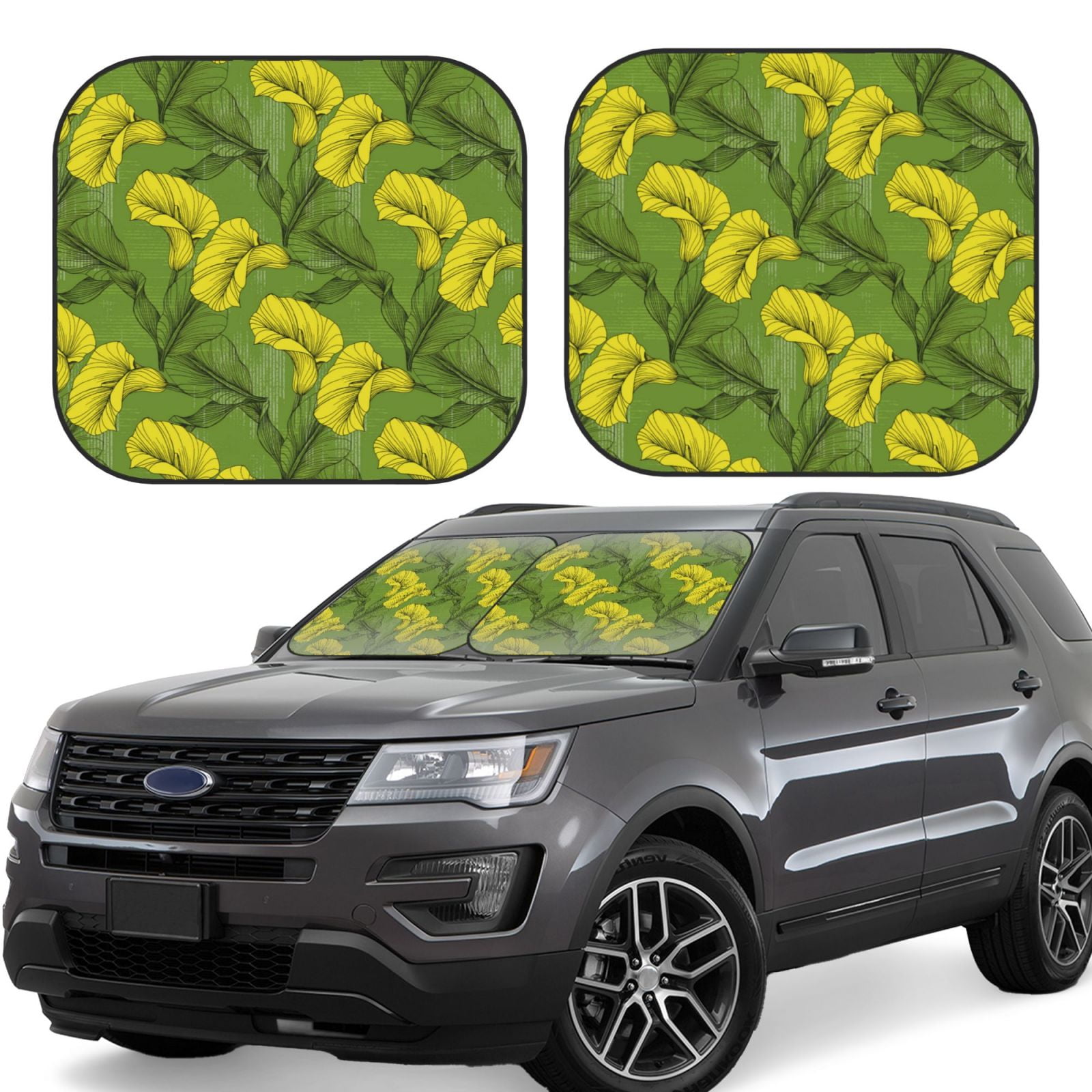 Windshield Sun Shade, Gorgeous Calla Lily Flowers A Foldable Car Sun ...