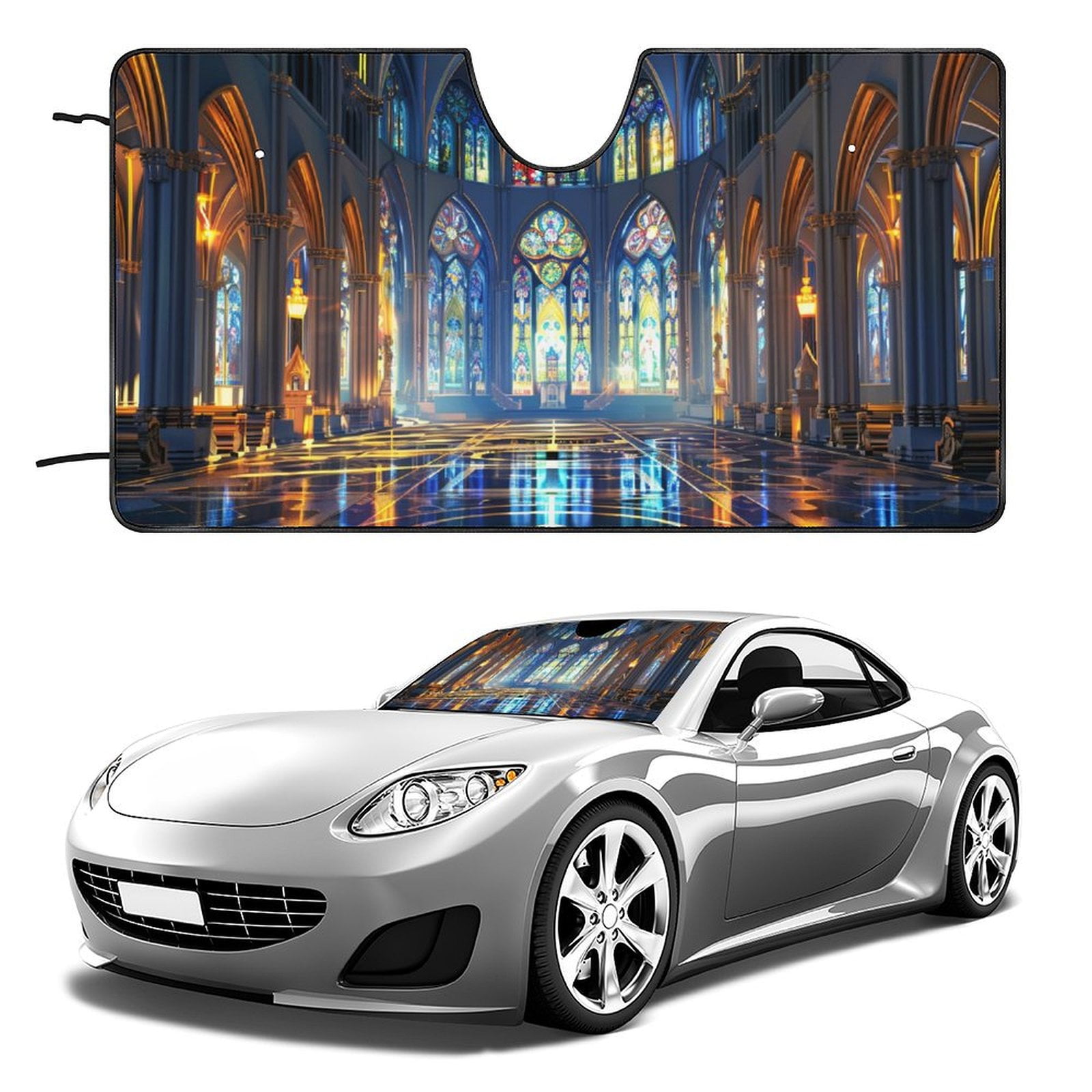 Windshield Sun Shade Palm Tree Beach Tropical Front Window Block UV ...