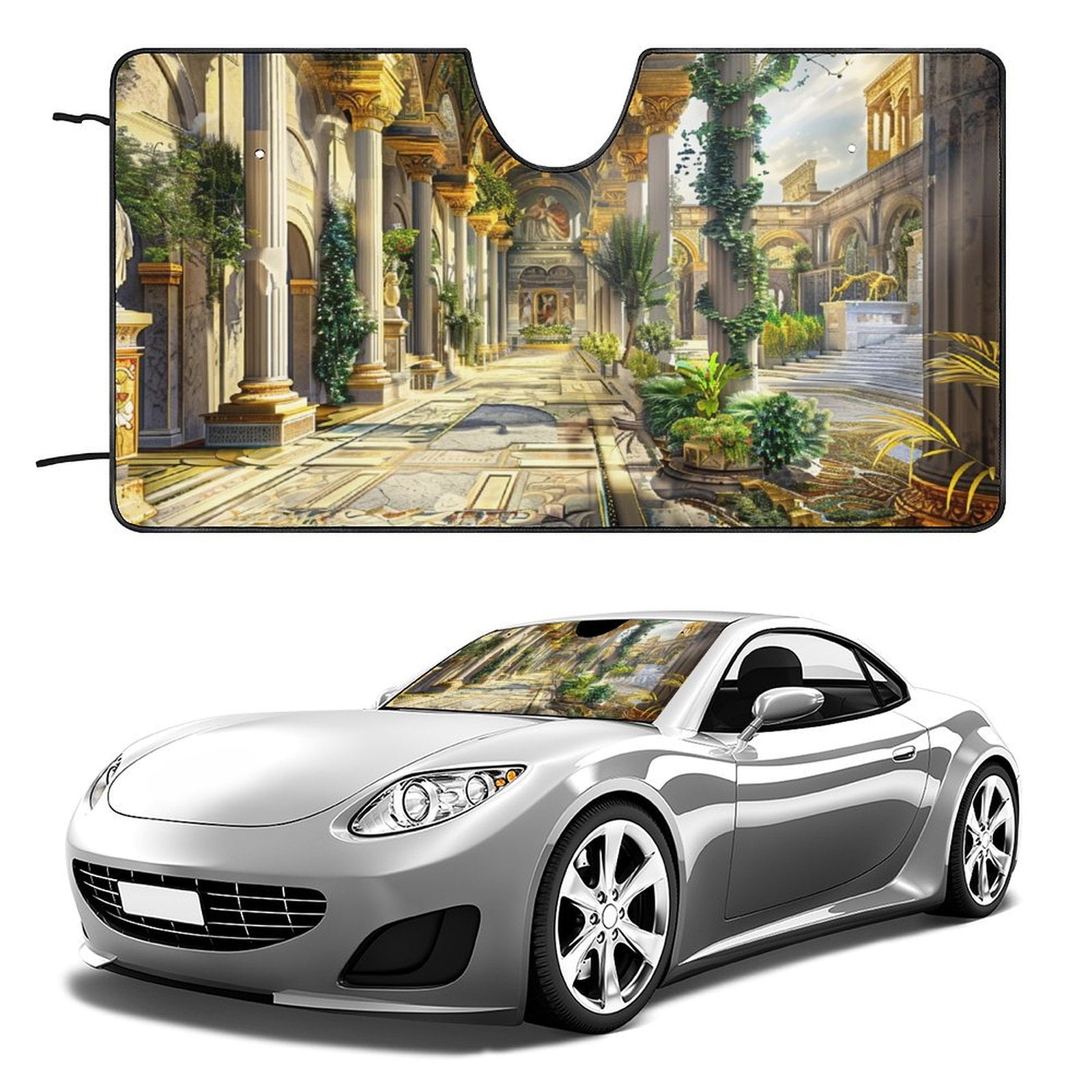 Windshield Sun Shade Palm Tree Beach Tropical Front Window Block UV ...