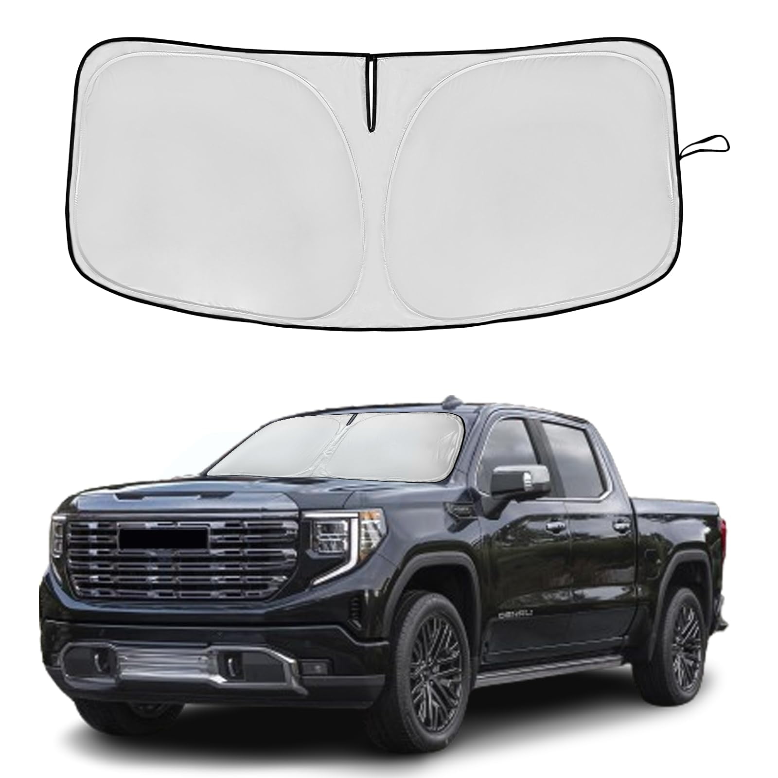 Windshield Sun Shade for RRF12 GMC Sierra 1500 SLT AT4 Denali 2019-2025 ...