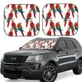 Windshield Sun Shade, Red Macaw Parrot On Branch 2-Piece Foldablecar ...