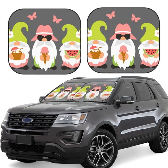Windshield Sun Shade, Summer Gnome 1 Foldable Car Sun Shade Windshield ...