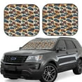 Windshield Sun Shade, Suv Off Road Racing Car 2-Piece Foldablecar ...