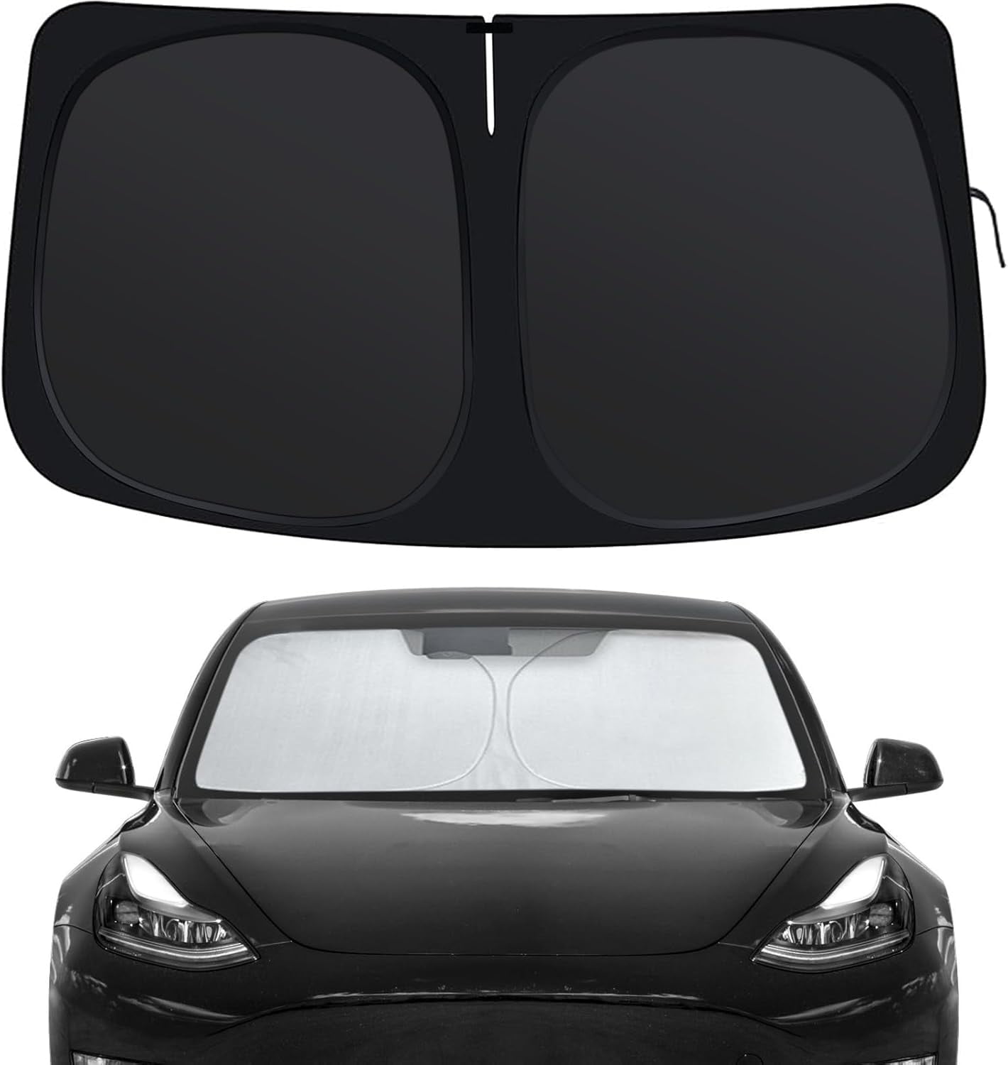 Windshield Sun Shade for Tesla Model 3 (2018-2025), Front Window Shades ...