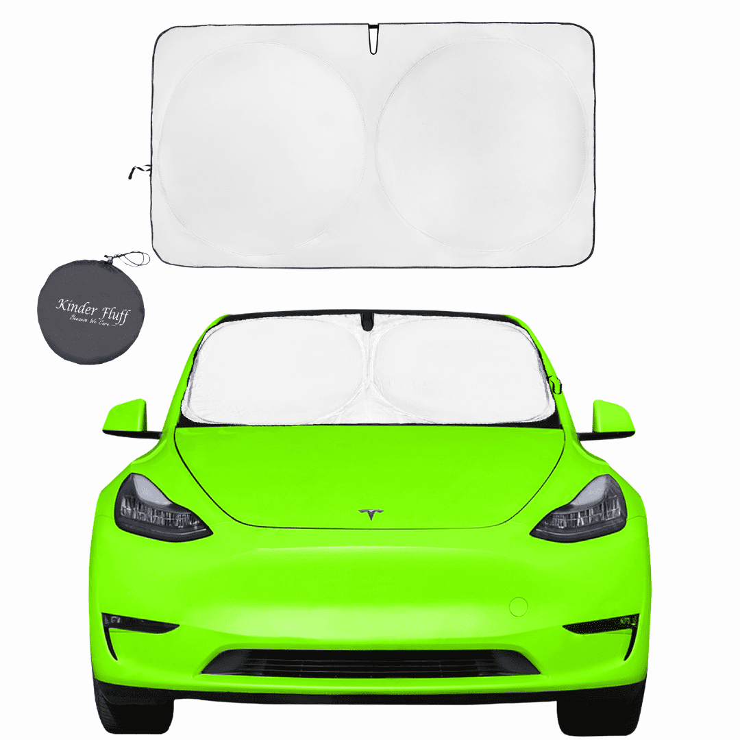 kinder Fluff Patented Windshield Sun Shade for Teslas 3 & Y | Oxford ...