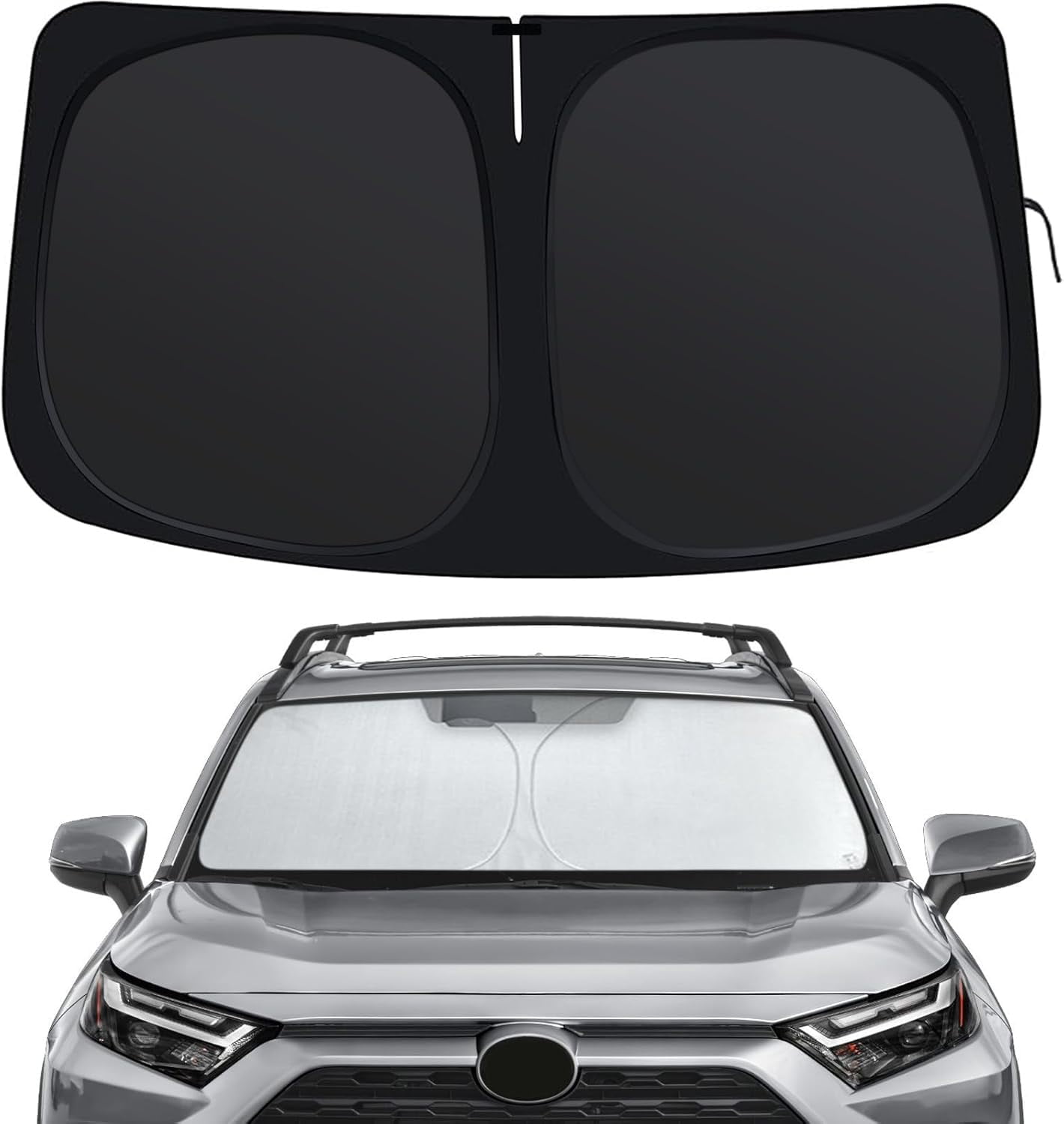 Windshield Sun Shade for Toyota RAV4 2019-2025, Front Window Shades ...