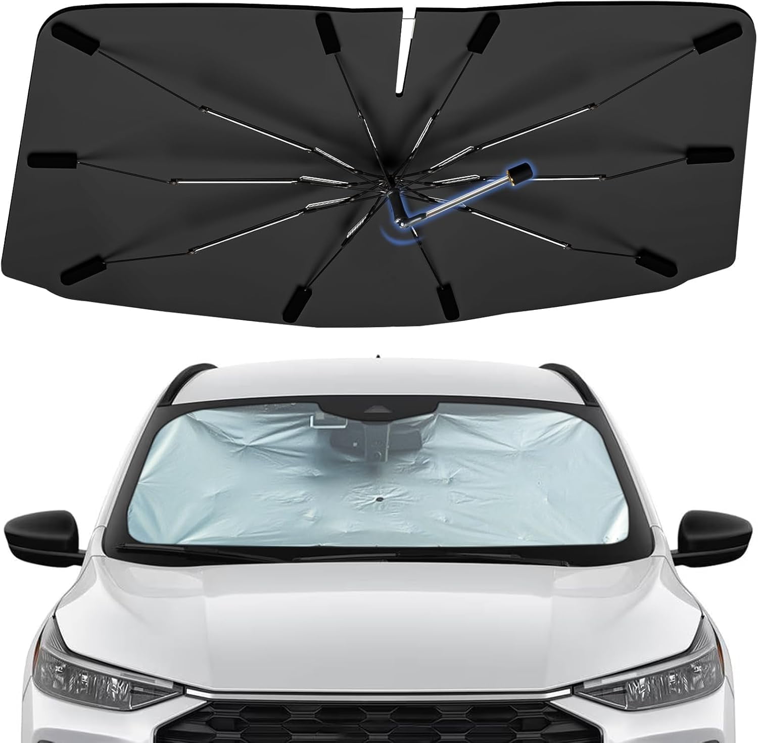 Windshield Sun Shade Umbrella for Ford Escape 2012-2025, 360 Rotation ...