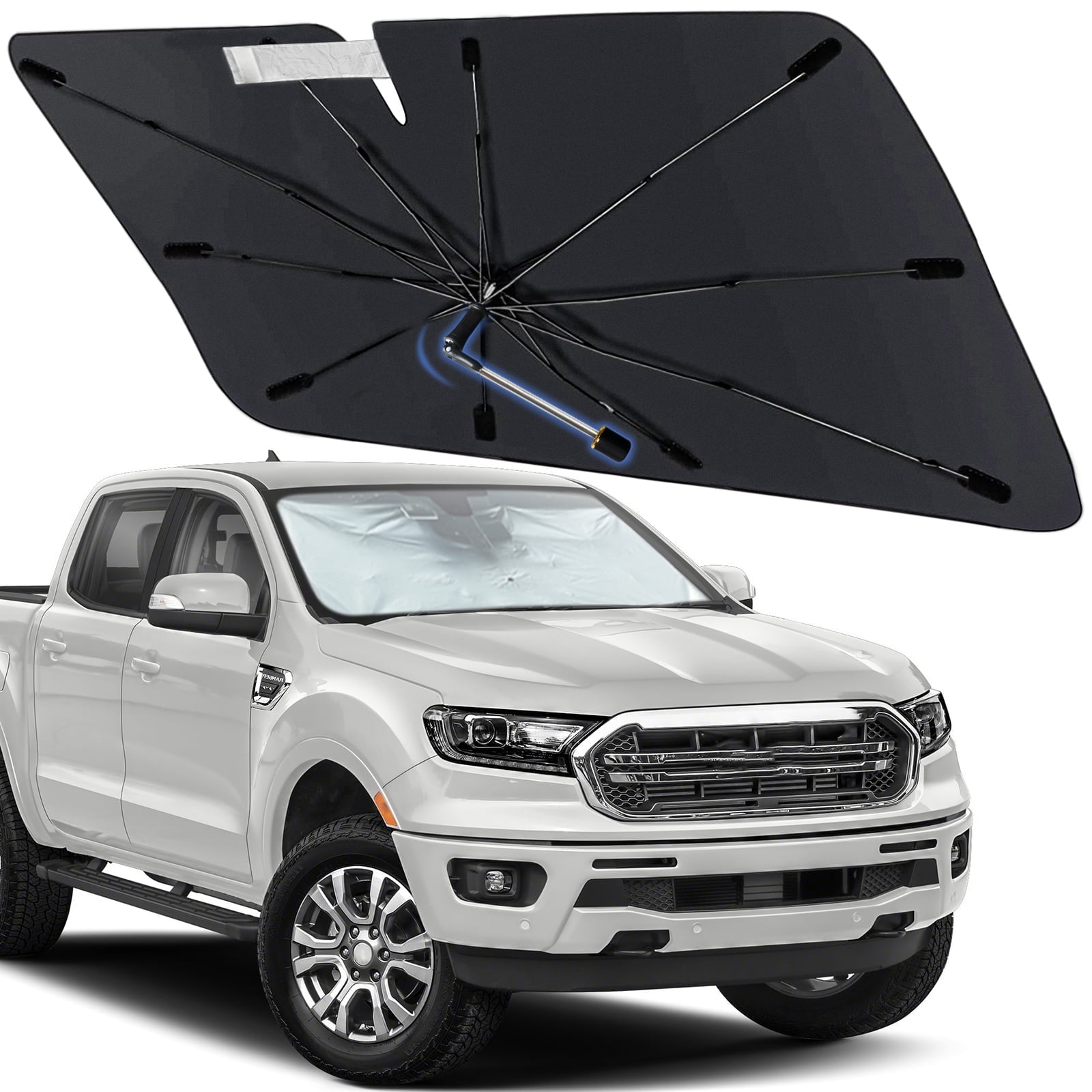 Windshield Sun Shade Umbrella for Ford Ranger 2019-2026, Foldable Car ...