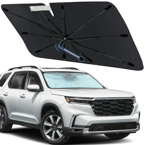 Windshield Sun Shade Umbrella for Honda Pilot 2016-2026, Foldable Car Sunshade for Front Window ...