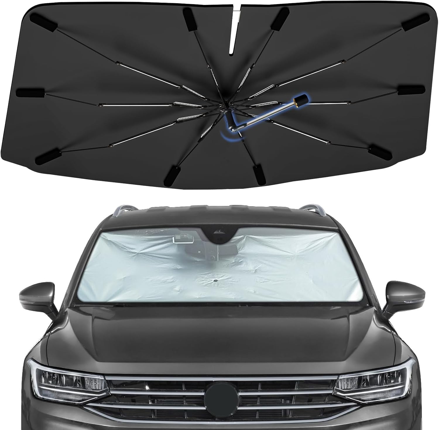 Windshield Sun Shade Umbrella for Volkswagen Tiguan 2018-2025, 360 ...