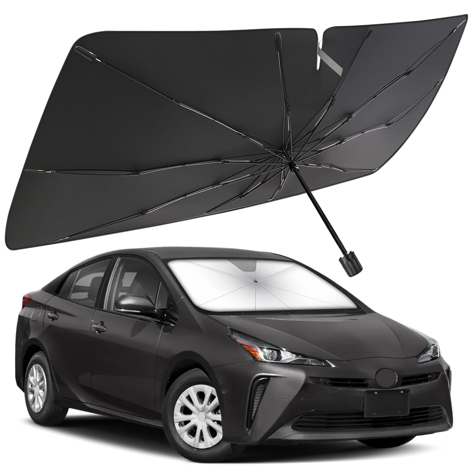 Windshield Sun Shade Umbrella for Toyota Prius 2016-2022, Foldable Car ...