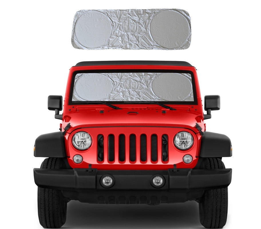 Windshield Sun Shade compatible with Jeep Wrangler Gladiator JL JK ...