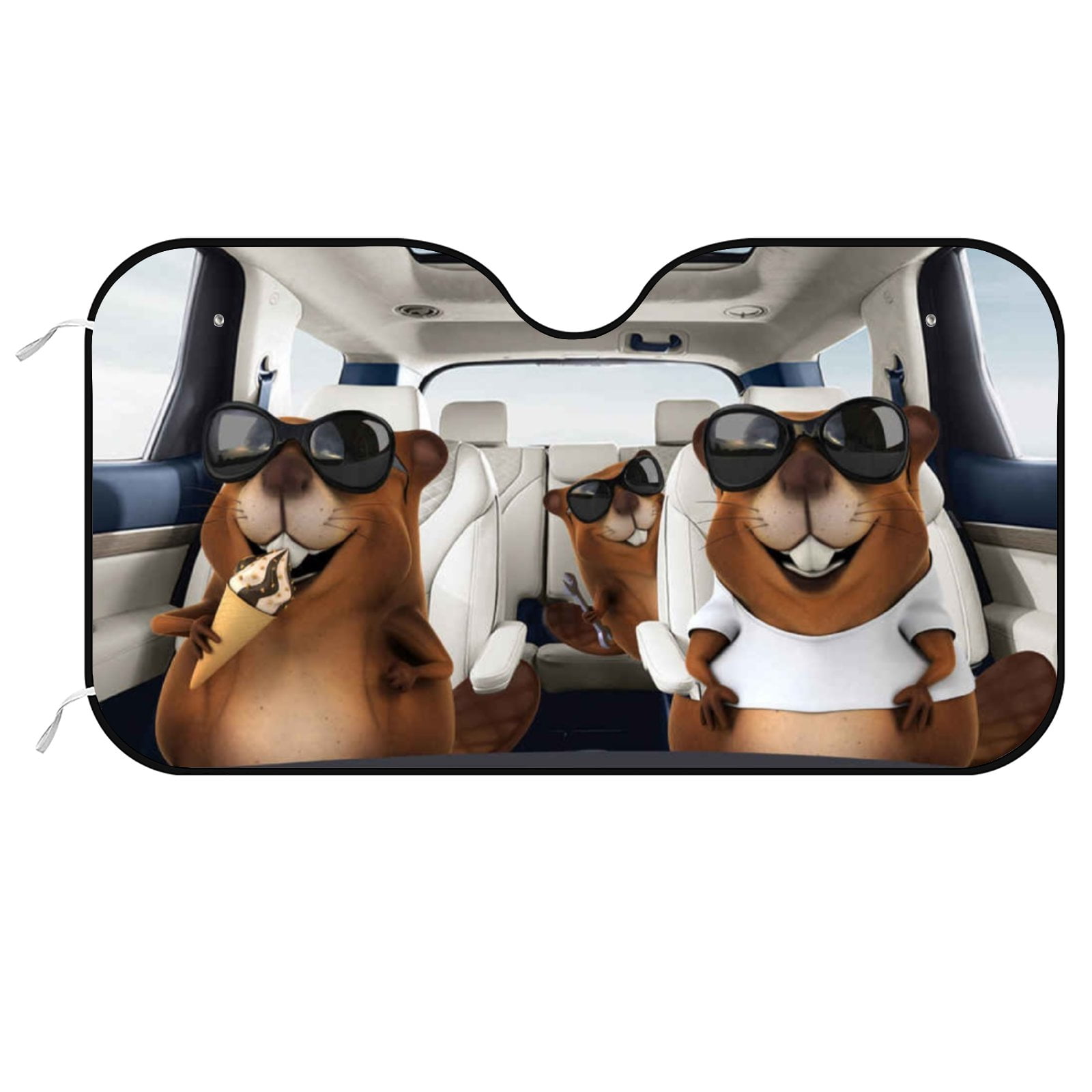 Windshield Sun Shade for Car SUV Truck 51x30 Inch, Animal Drive Car Sun ...