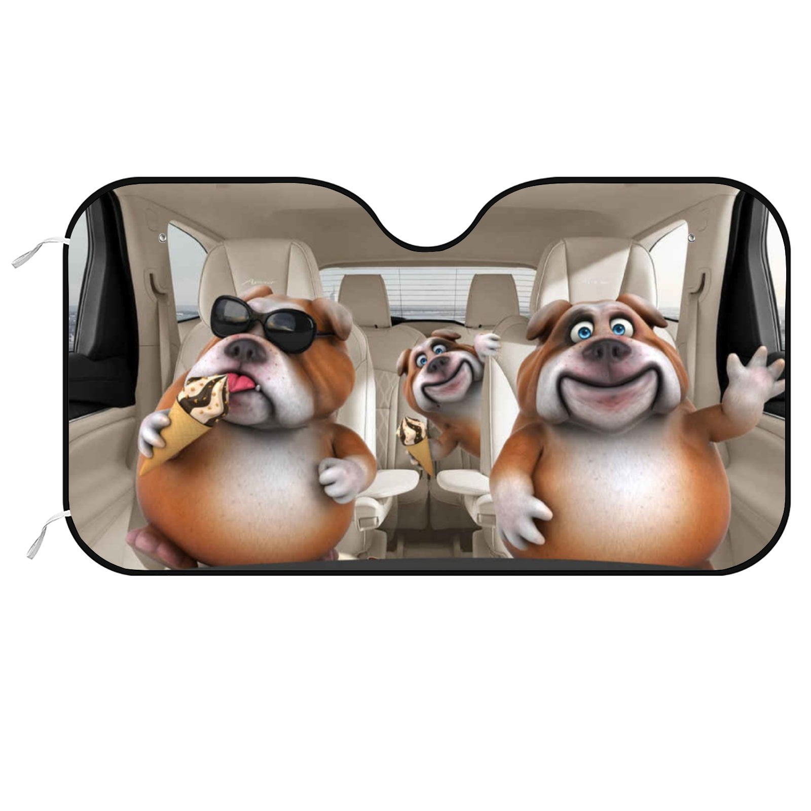 Windshield Sun Shade for Car SUV Truck 51x30 Inch, Animal Drive Car Sun ...
