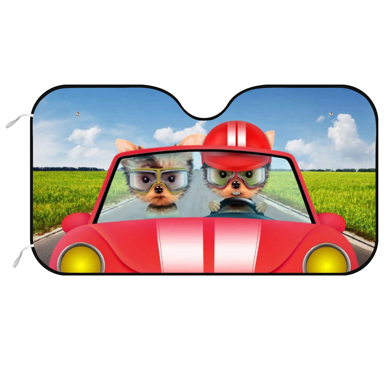 Windshield Sun Shade for Car SUV Truck 55x30 inches, Animal Drive Car ...