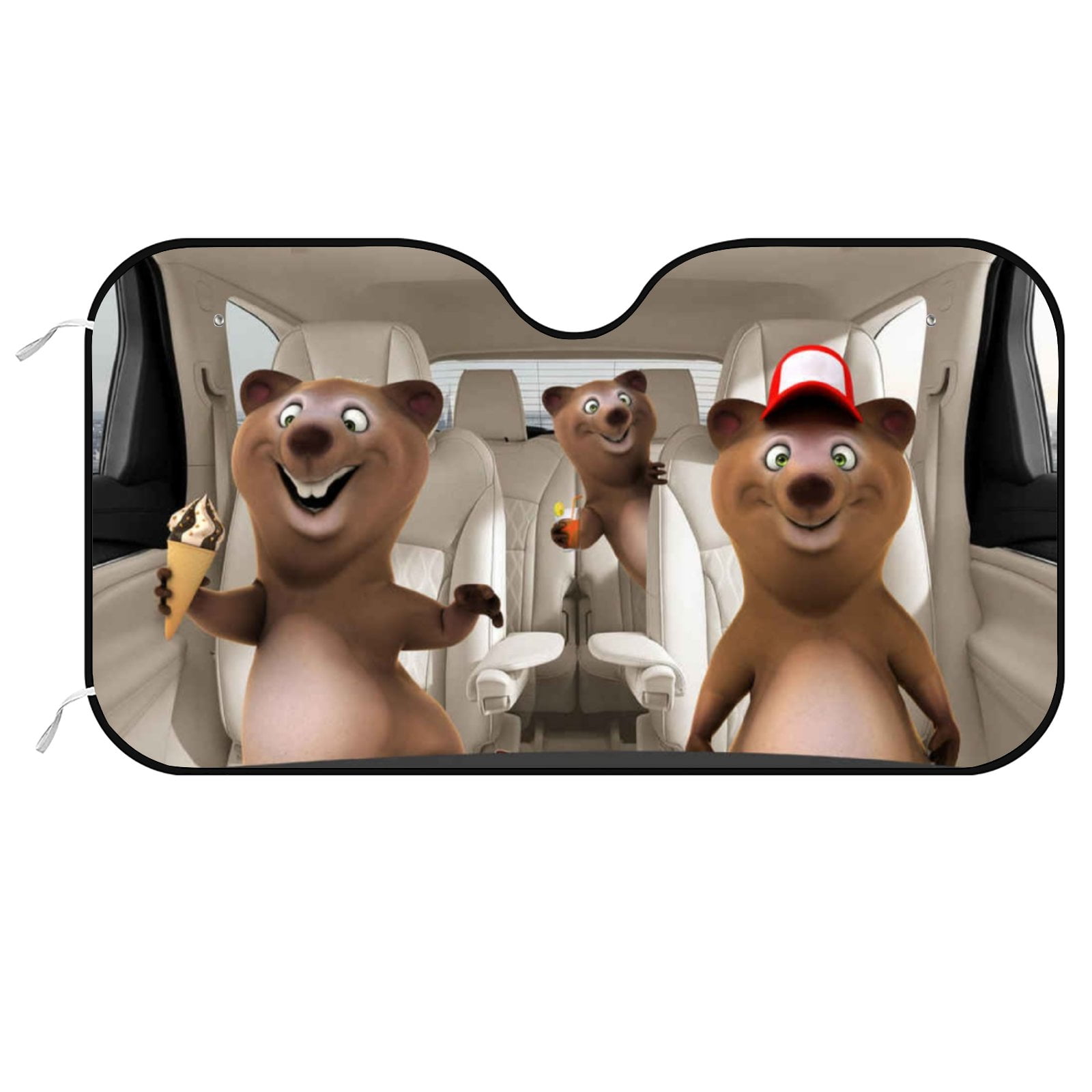 Windshield Sun Shade for Car SUV Truck 55x30 inches, Animal Drive Car ...