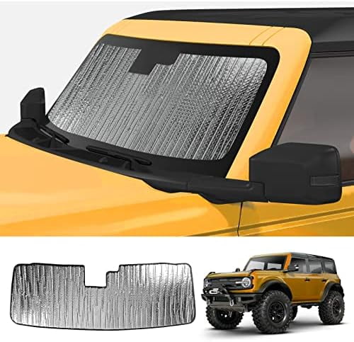Windshield Sun Shade for Ford Bronco Accessories 2021 2022 2023 2024 ...