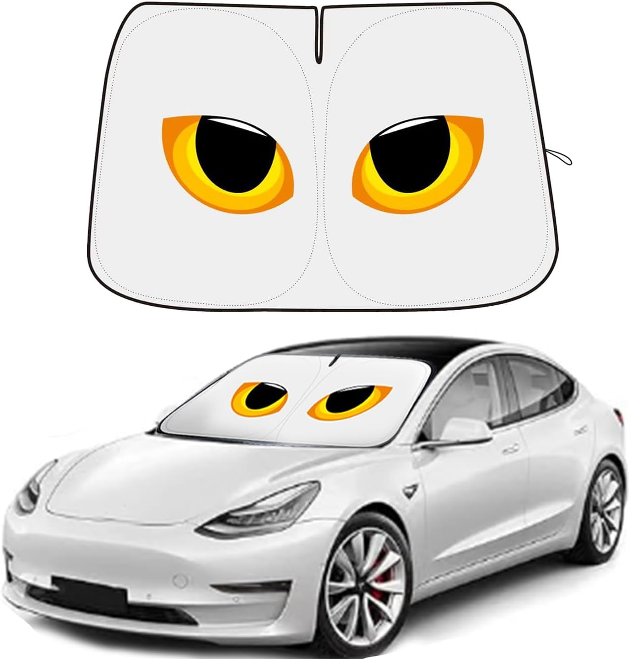 Windshield Sun Shade for Model Y Model 3, Cool Sunshade Foldable Car ...
