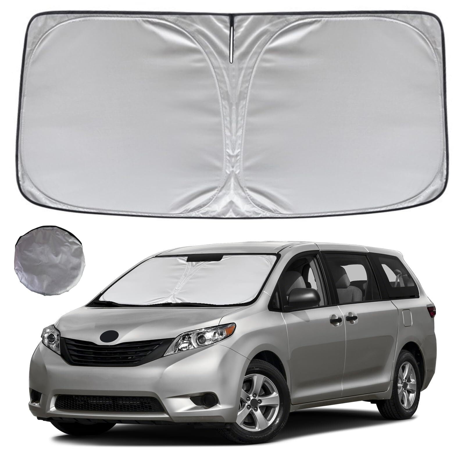 Windshield Sun Shade for Toyota RAV4 2019-2025 -4 Foldable Sunshade SUV ...