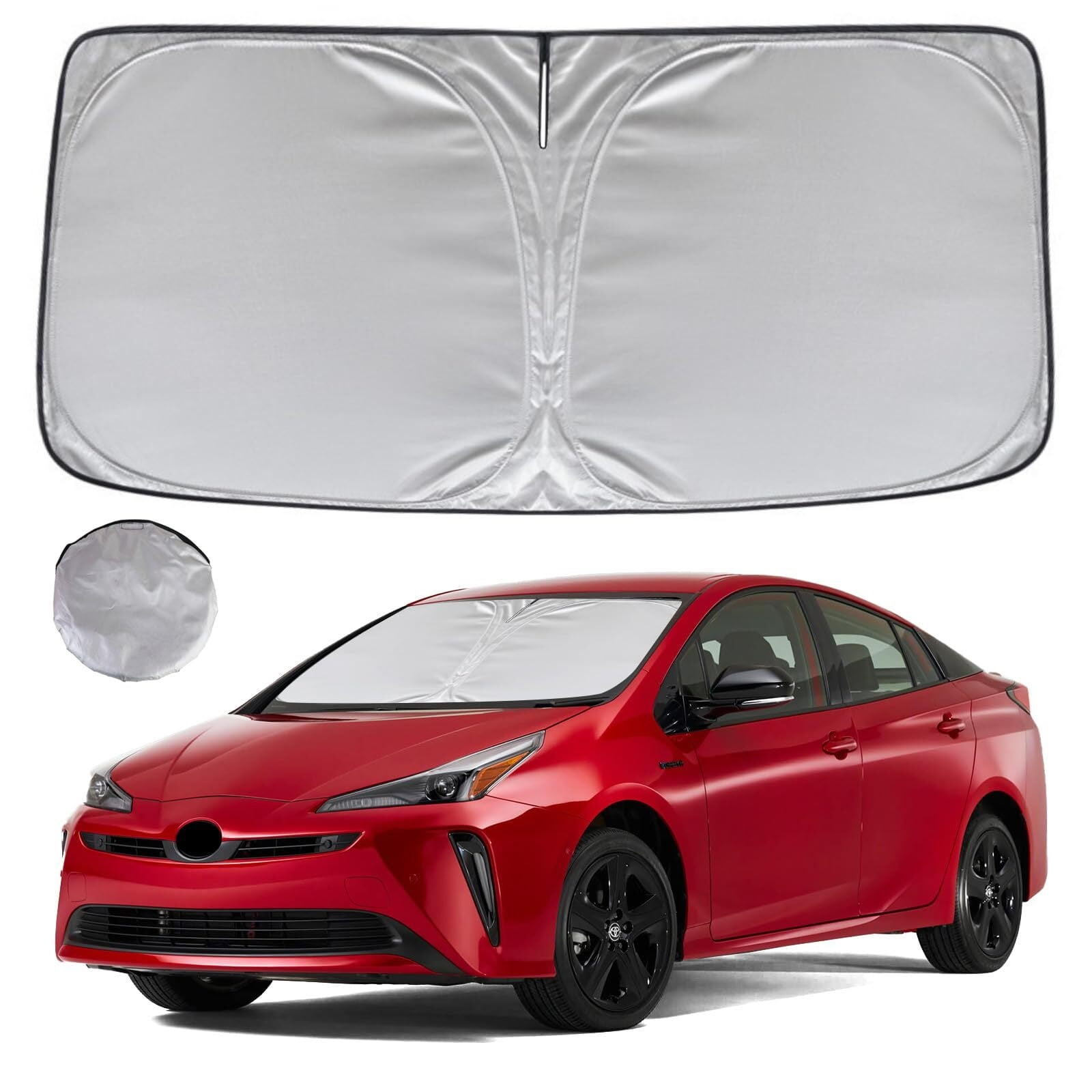 Windshield Sun Shade for Toyota RAV4 2019-2025 -4 Foldable Sunshade SUV ...